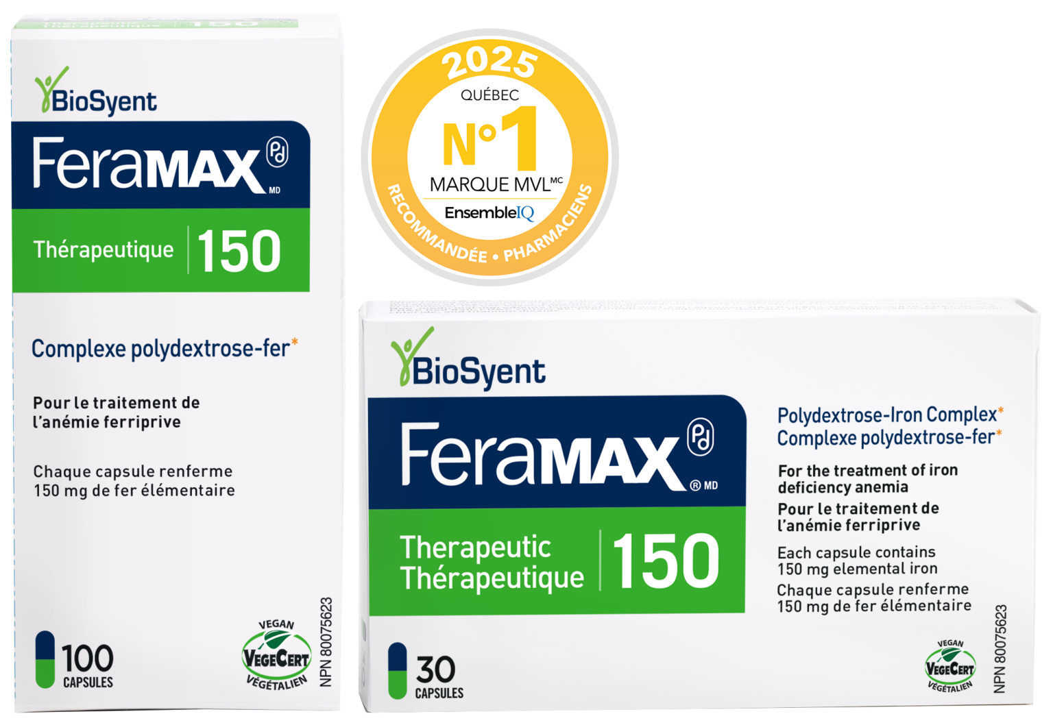 FeraMAX® Pd Therapeutic 150, the #1 iron supplement in Canada